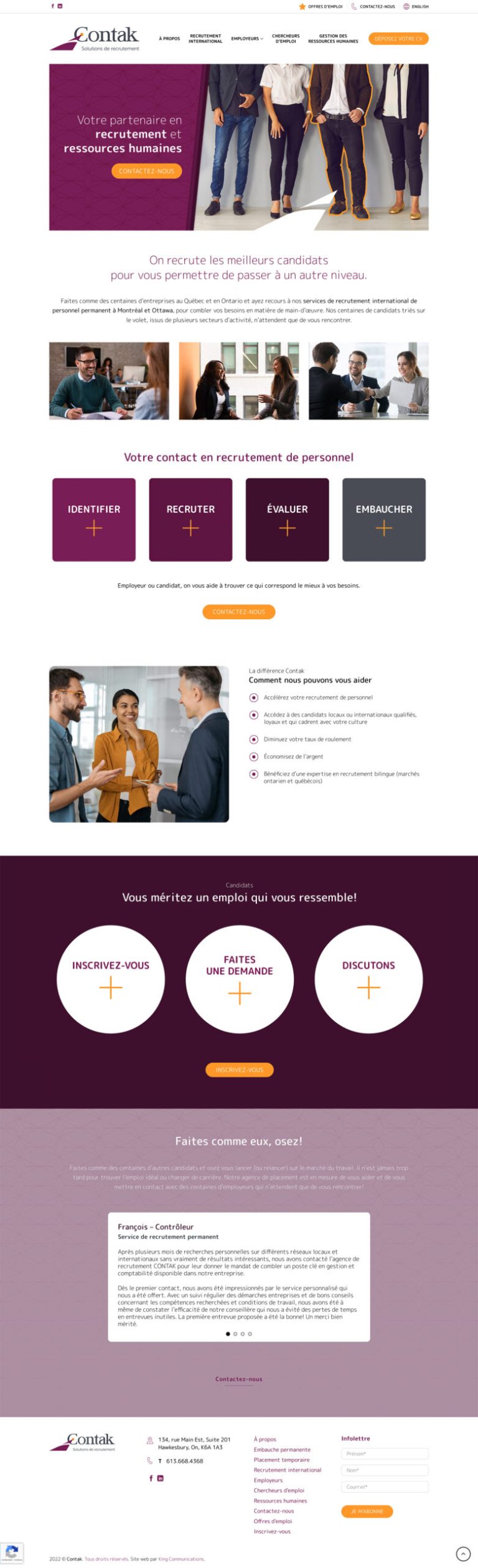 Branding, Marketing & Web Project: Contak | King Communications